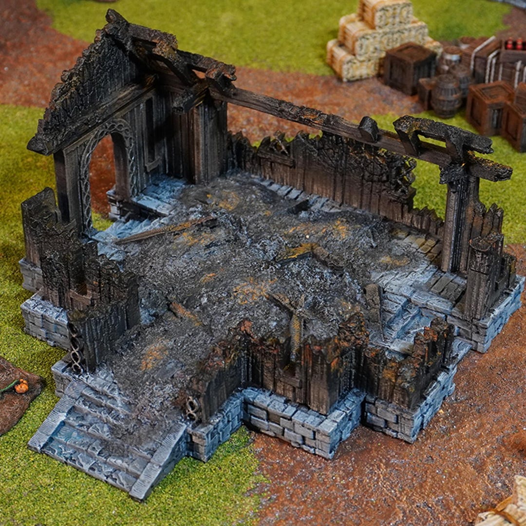 28mm Meadhall (ruined) - Kingdom of Saxonia: Volume 2 - 3D Printed ...