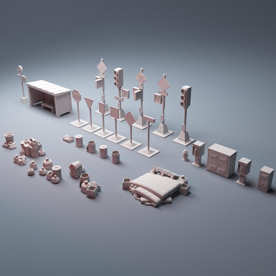 Urban Scatter Set 2 - 3D Printed Wargaming Terrain, Corvus Games ...