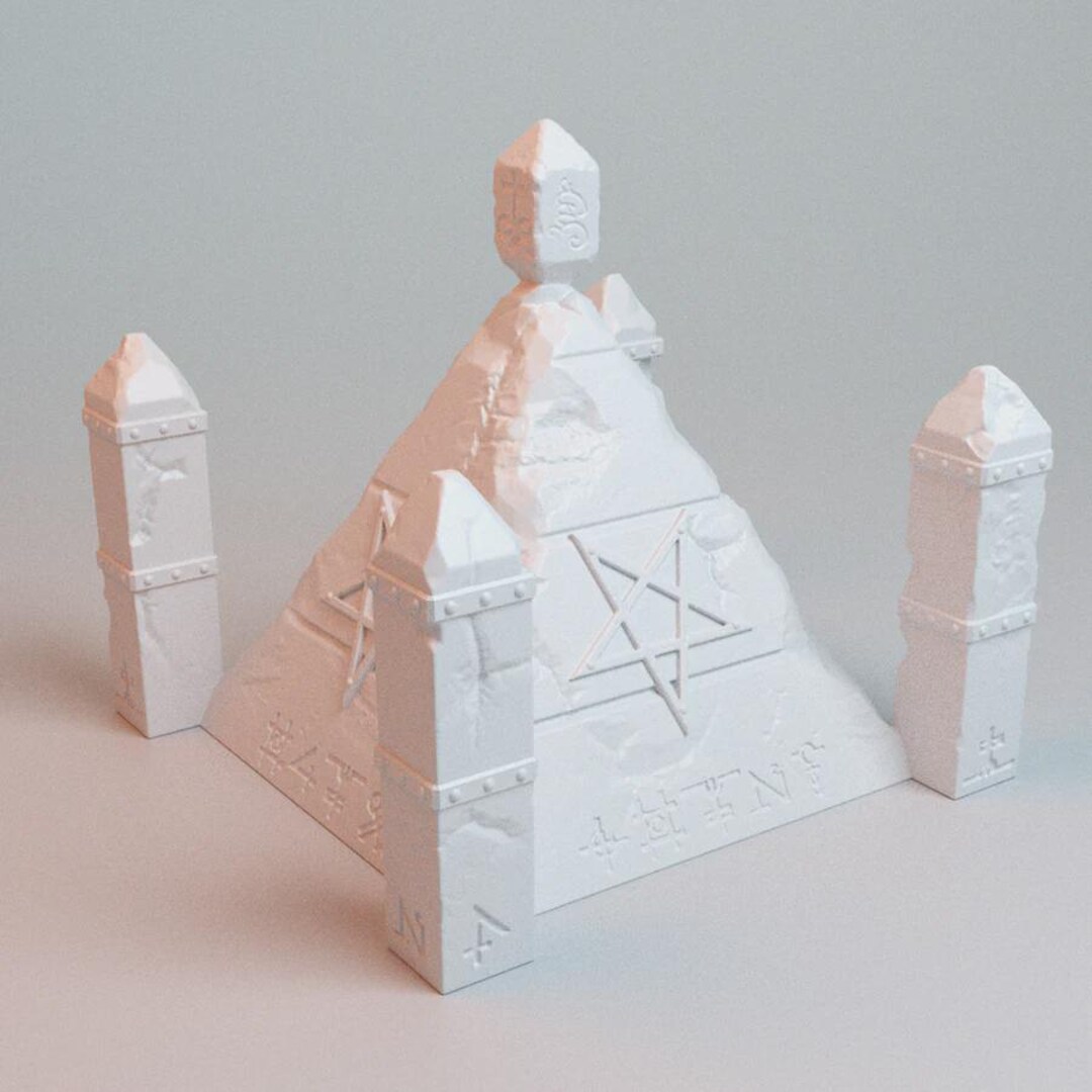 28mm Heretic Pyramid- 3D Printed WARGAMING Terrain - Trench Crusade ...