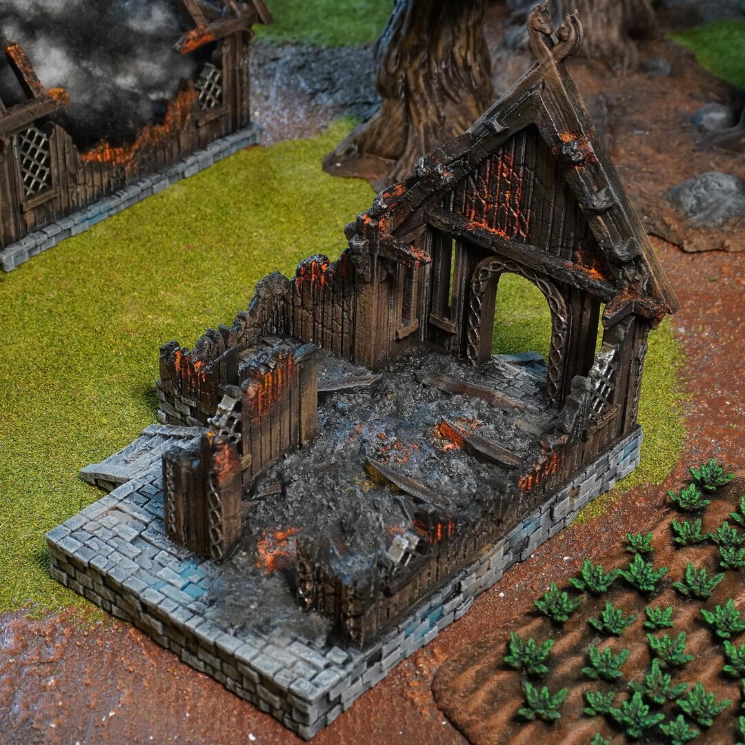 28mm Villagers House (ruined) - Kingdom of Saxonia: Volume 2 - 3D ...