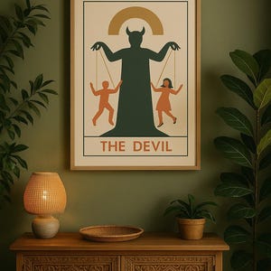 16/22 - the Devil | Major Arcana Minimal(ista) Print Collection - Etsy