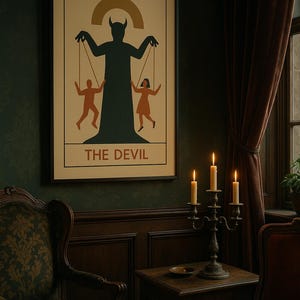 16/22 - the Devil | Major Arcana Minimal(ista) Print Collection - Etsy