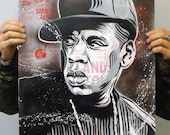 Items similar to Jay Z, Hova, jigga, stencil art painting on Etsy