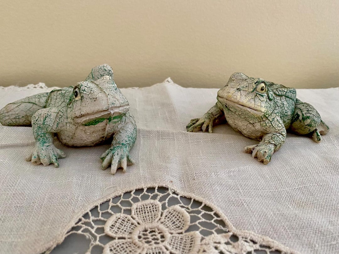 Small Vintage Garden Frogs Free Shipping - Etsy