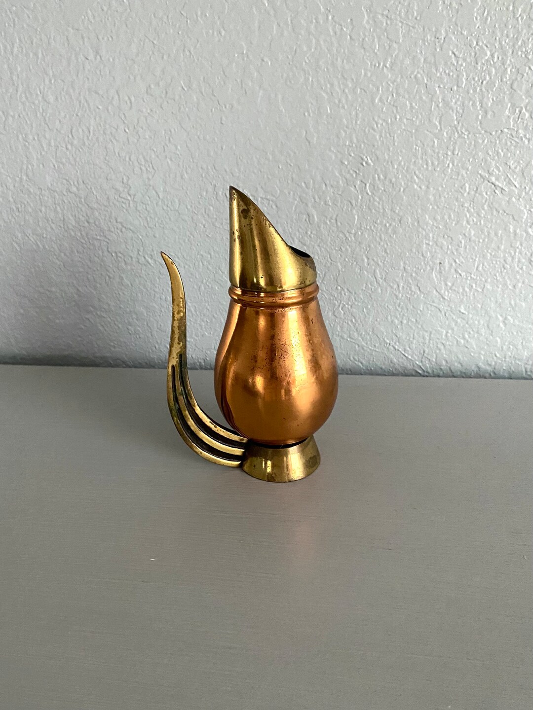 Vintage Dayagi Copper and Brass Pitcher Vase Made in Israel - Etsy