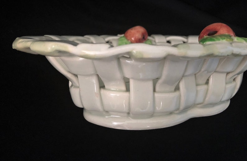 Majolica Basket Weave Ceramic Dish Porcelain Spain | Etsy