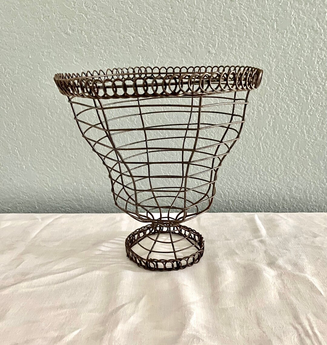 19th Century French Style Twisted Wire Basket Urn - Etsy