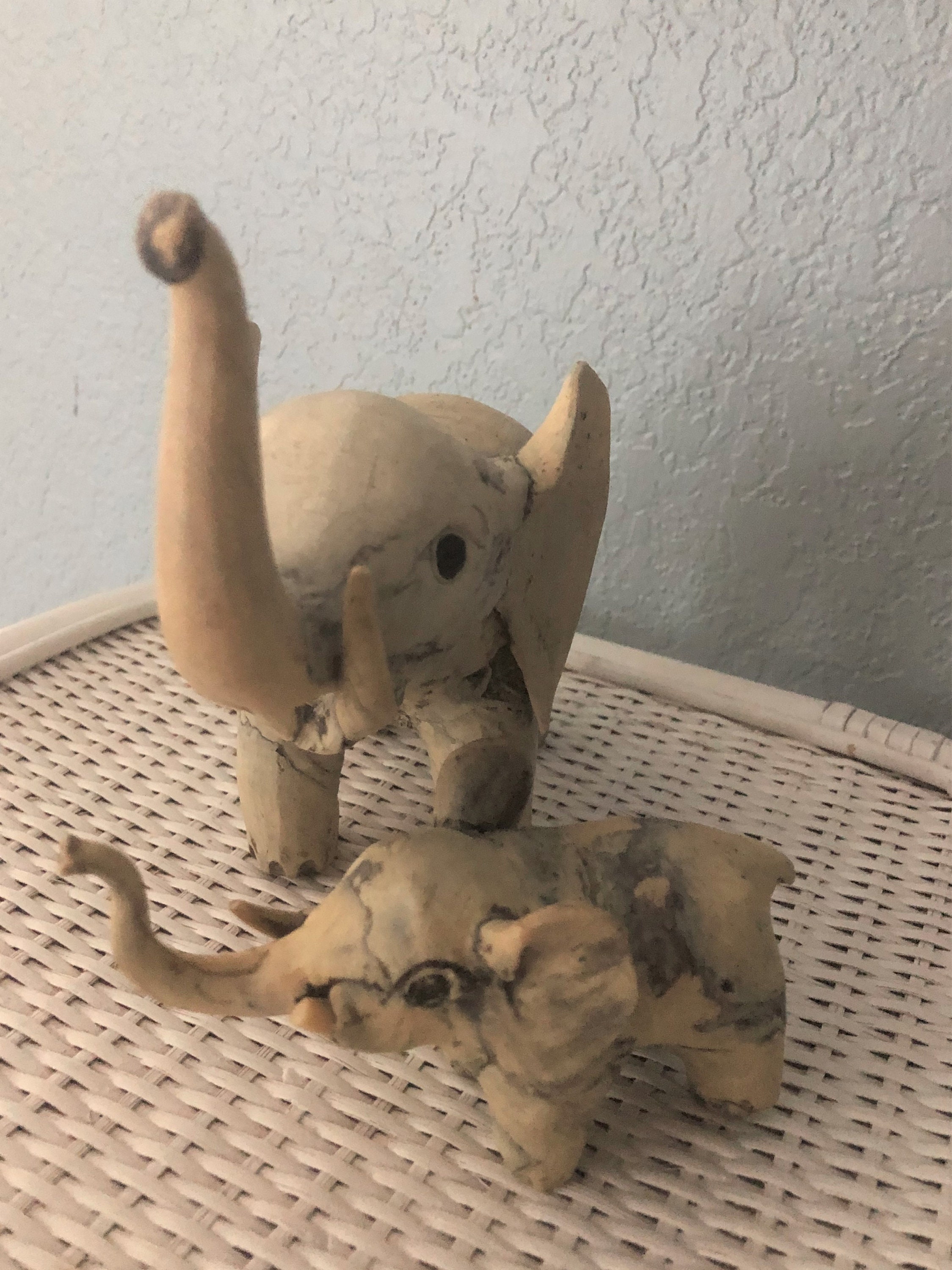 Vintage Elephant Figurine by Shell-craft Folk Art | Etsy