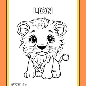 Printable Kids Activity Book | Coloring, Spelling & Reading Practice ...