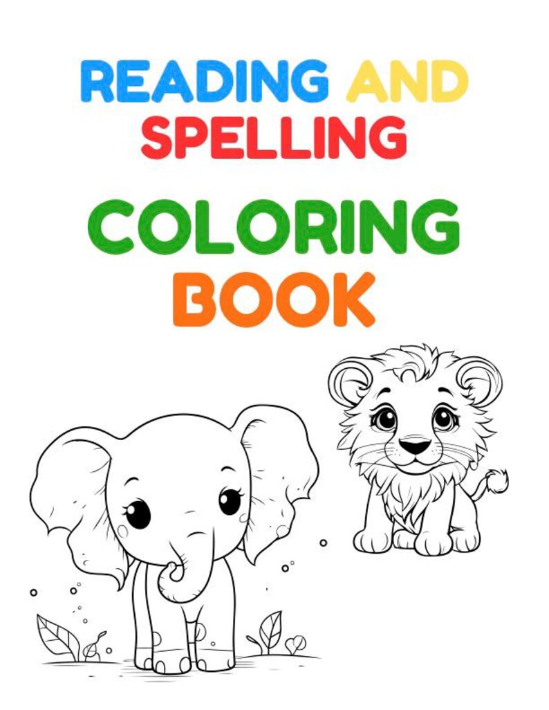 Printable Kids Activity Book | Coloring, Spelling & Reading Practice ...