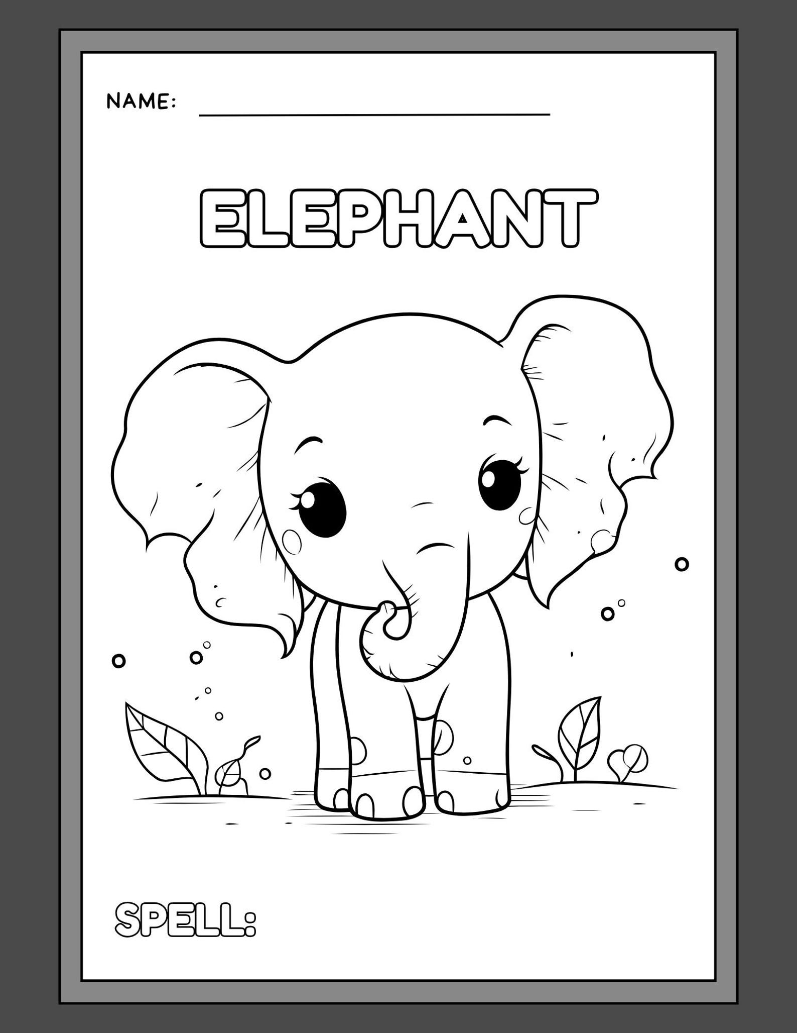 Printable Kids Activity Book | Coloring, Spelling & Reading Practice ...