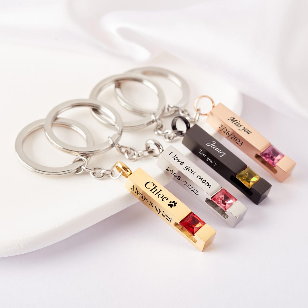 Personalized Cremation Keychain for Ashes,urn Keychain for Pet Ashes ...