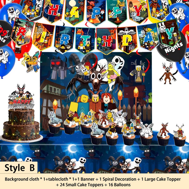 99 Nights in the Forest Cake Topper,99 Nights in the Forest Birthday ...