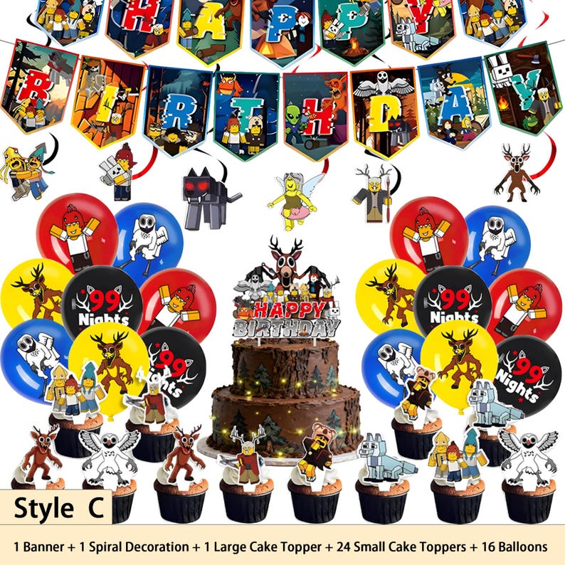 99 Nights in the Forest Cake Topper,99 Nights in the Forest Birthday ...