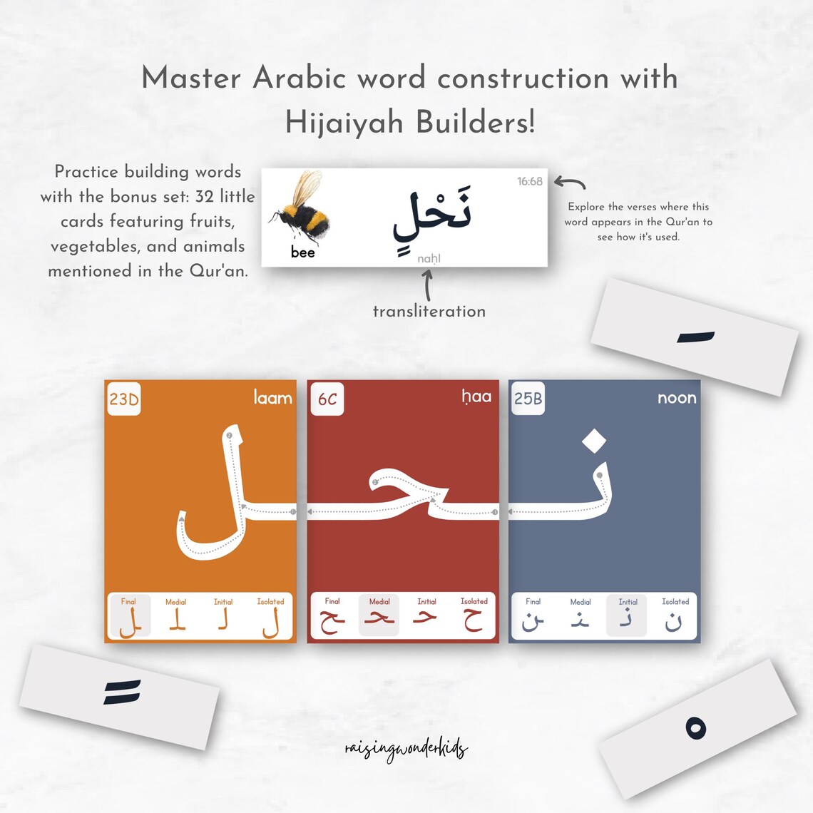 Arabic Alphabet Flashcards Quartet Game: 29 Hijaiyah Letter Forms ...