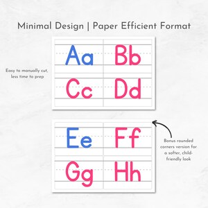 Alphabet Poster + 156 Flashcards Bundle, Montessori Moveable Sandpaper ...
