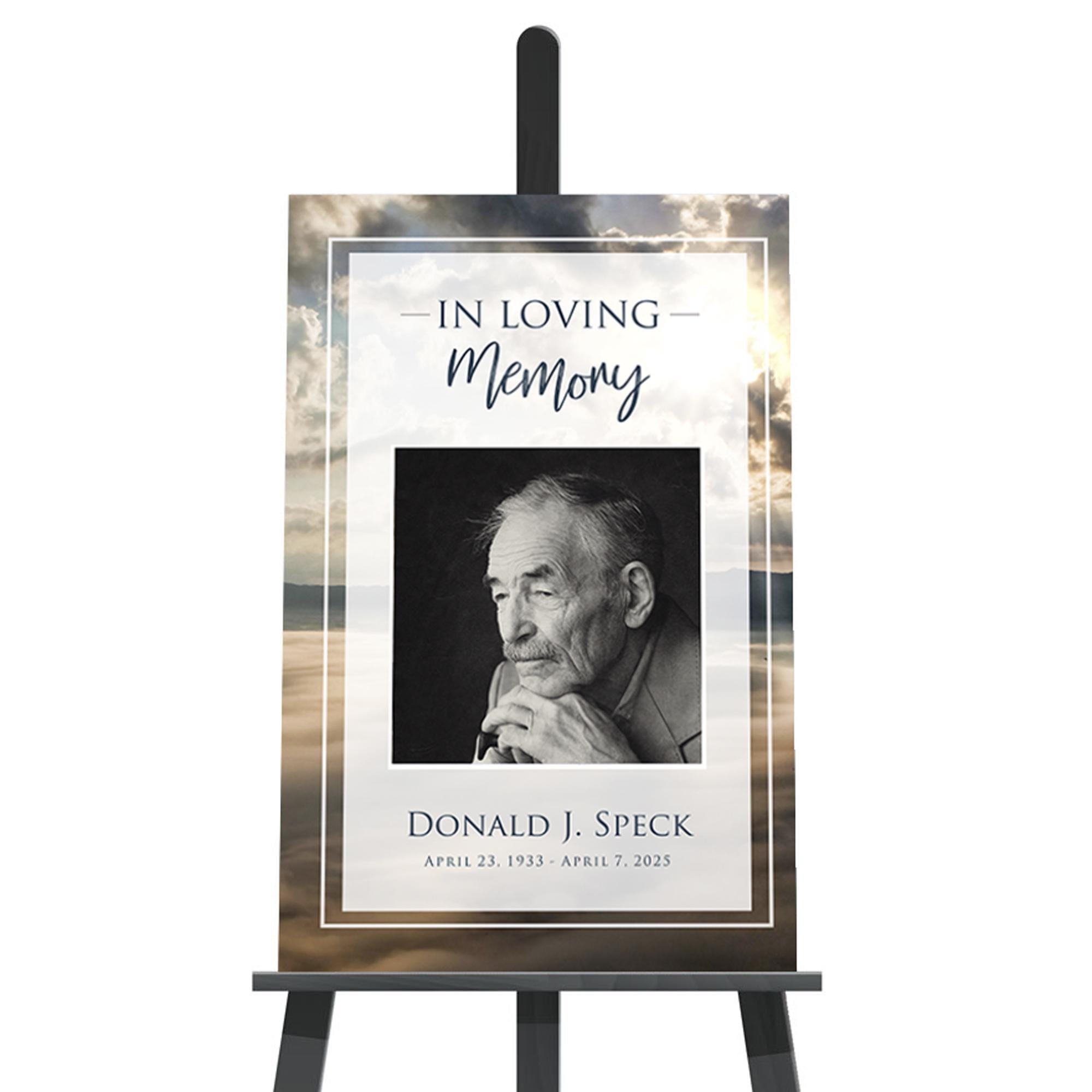 Personalized Sunrise Funeral Poster: Celebration of Life Memorial Sign ...