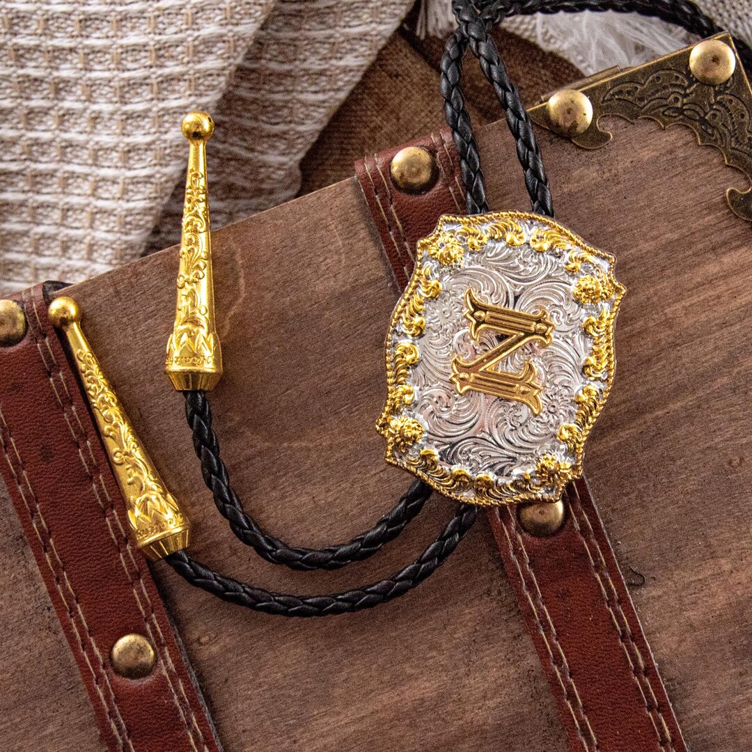 Handmade Bolo Tie Initial “Z”, Cowboy Style, Ideal for Wedding Events ...