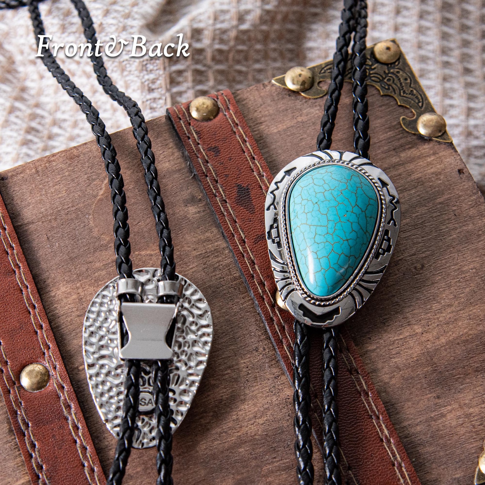 Men's Bolo Tie, Cowboy Bolo Tie, Wedding Bolo Tie, Southwestern Blue ...