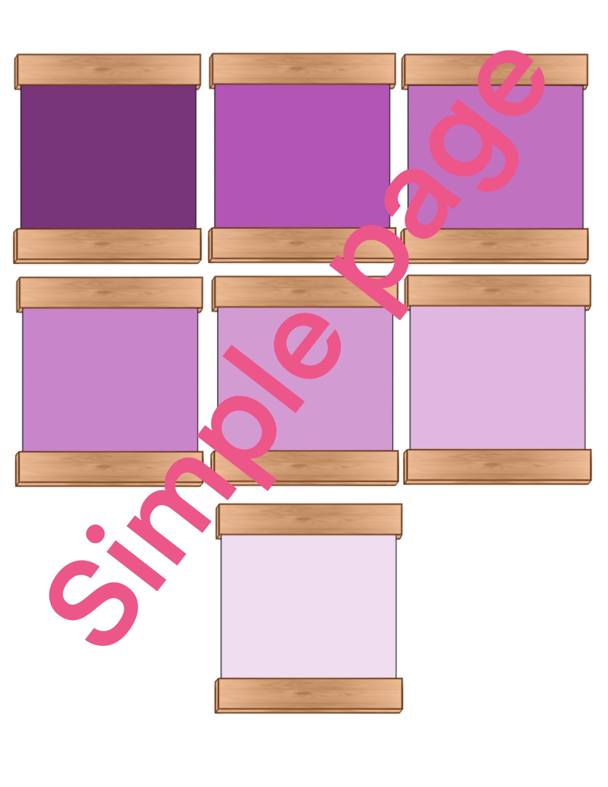 Montessori Color Tablets Printable | 3 Primary & 6 Secondary Colors | 7 ...