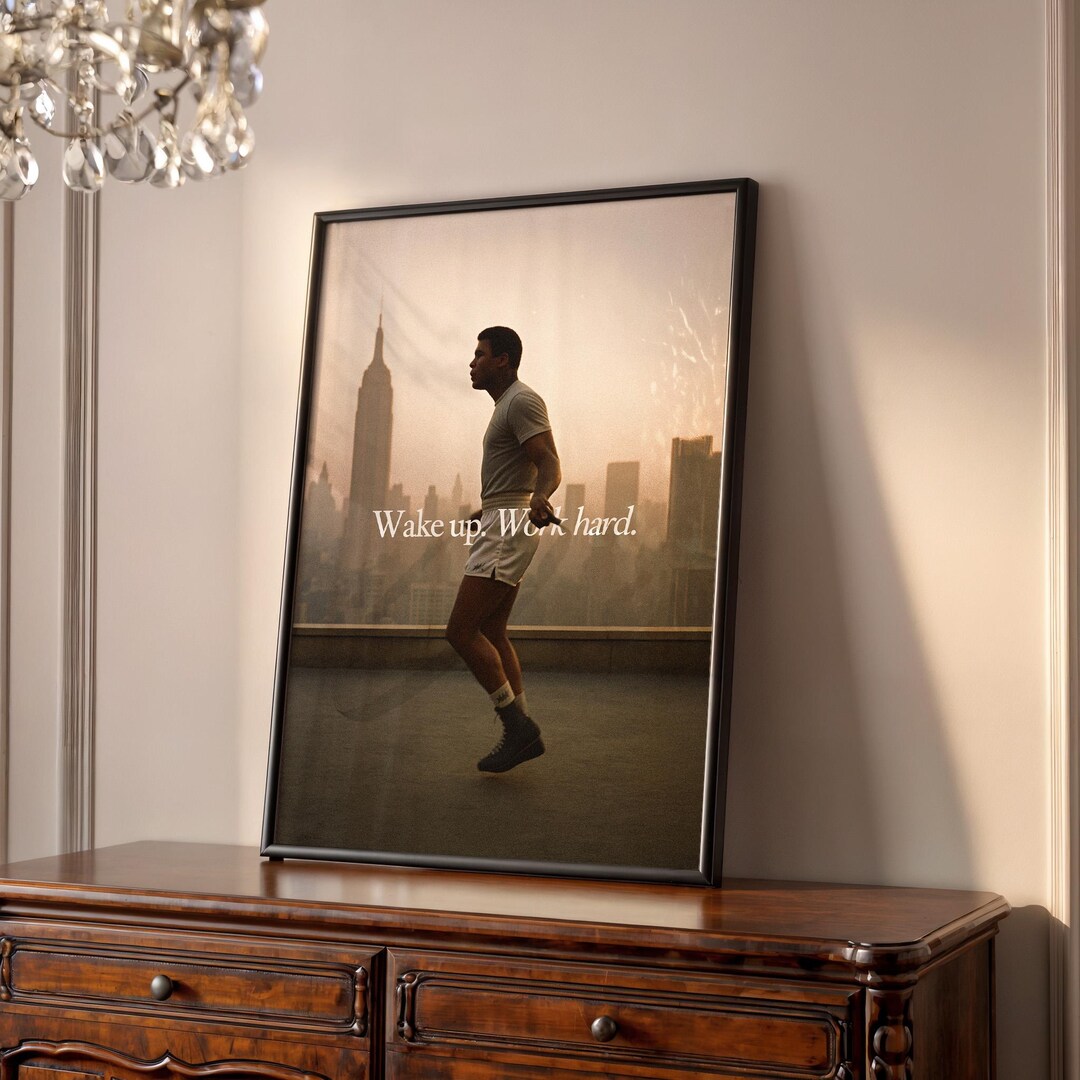Muhammad Ali Boxing Poster – Motivational Wall Art for Gym, Office, or ...