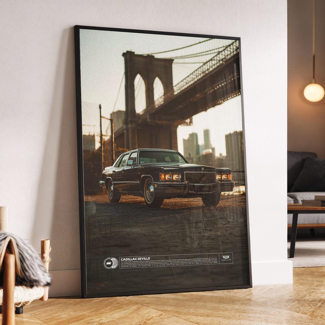 Cadillac Seville Poster – Retro Car Wall Art Print for Car Enthusiast ...
