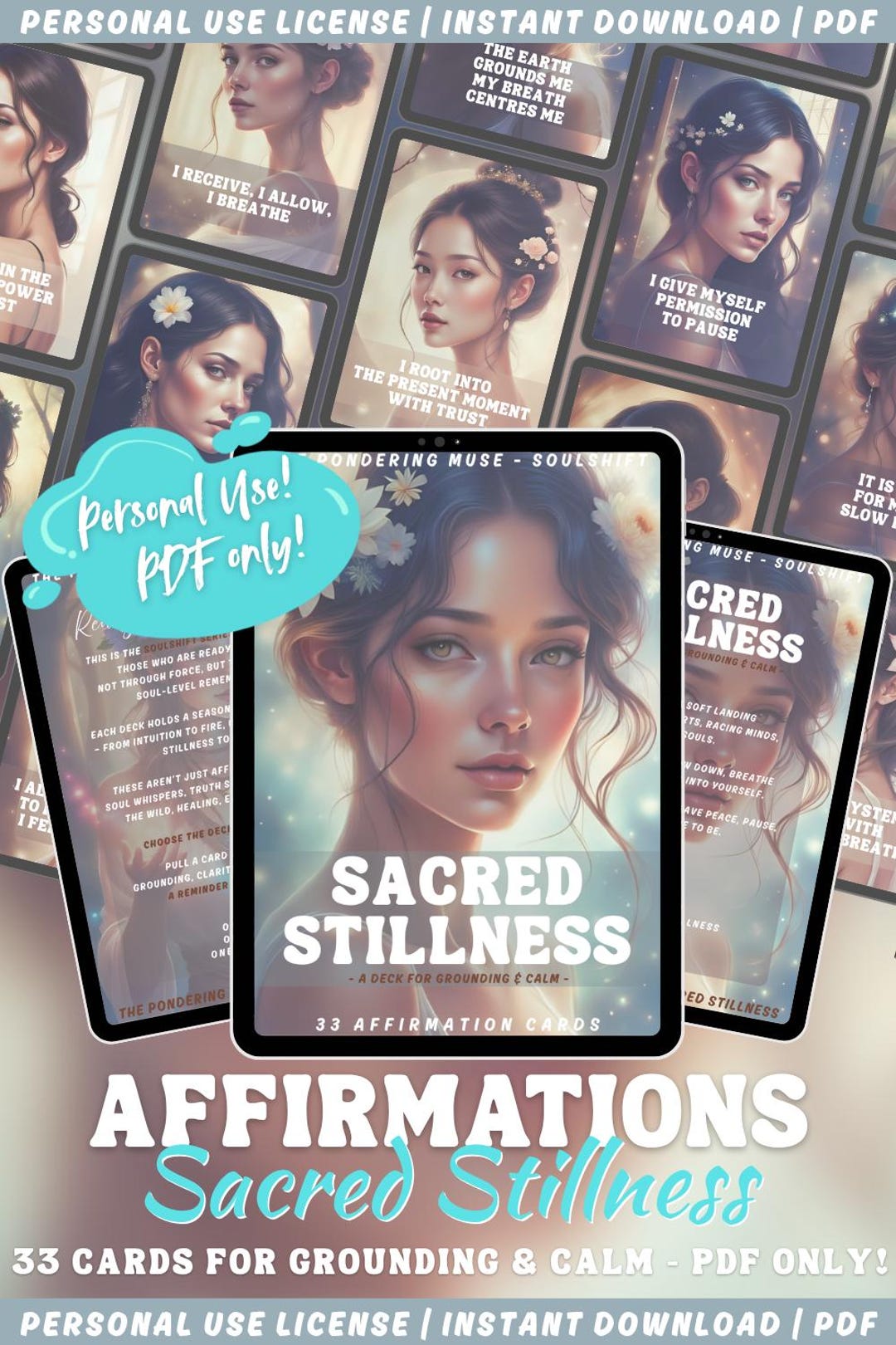 Grounding Affirmation Cards for Mindfulness & Healing | Instant ...