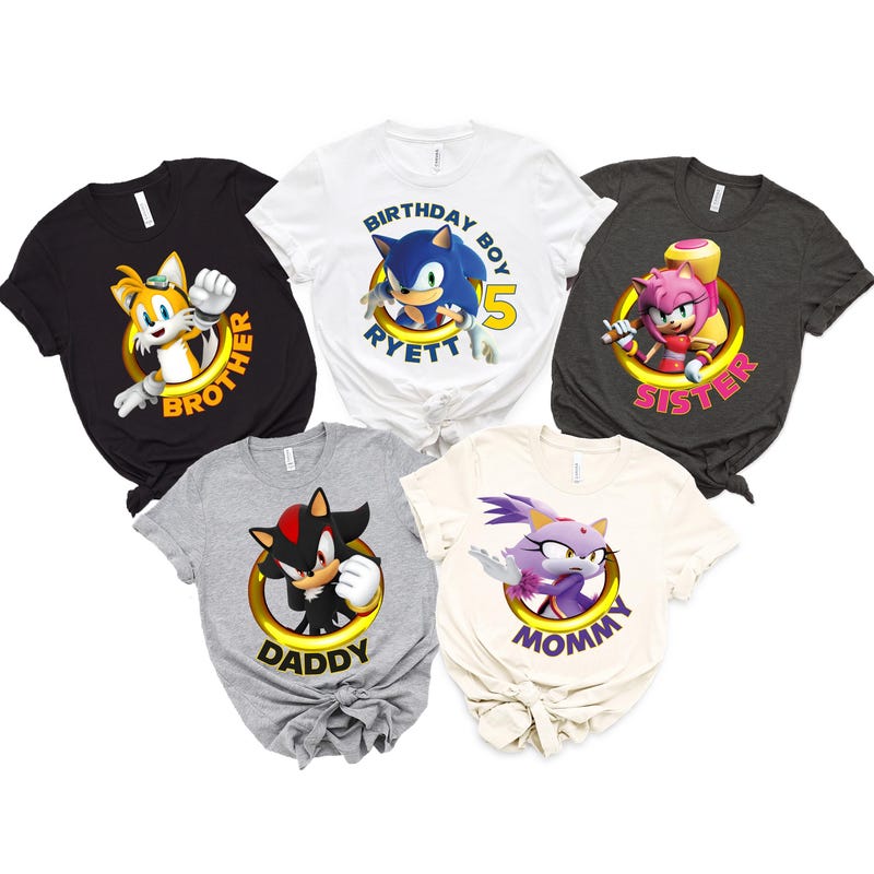 Sonic Custom Tshirts - Etsy