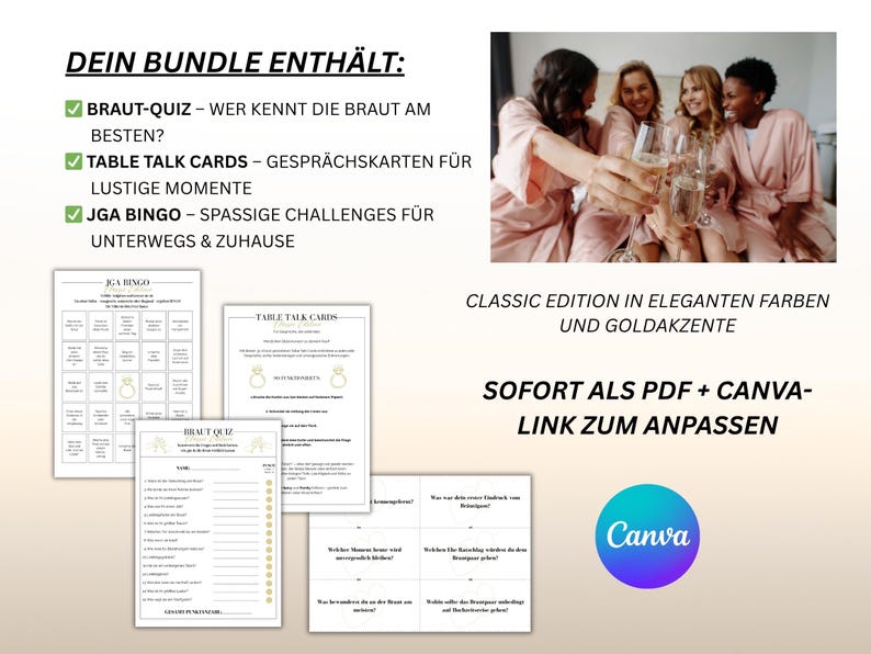 Editable Bachelorette Party Games Bundle – Classic Edition | Printable ...