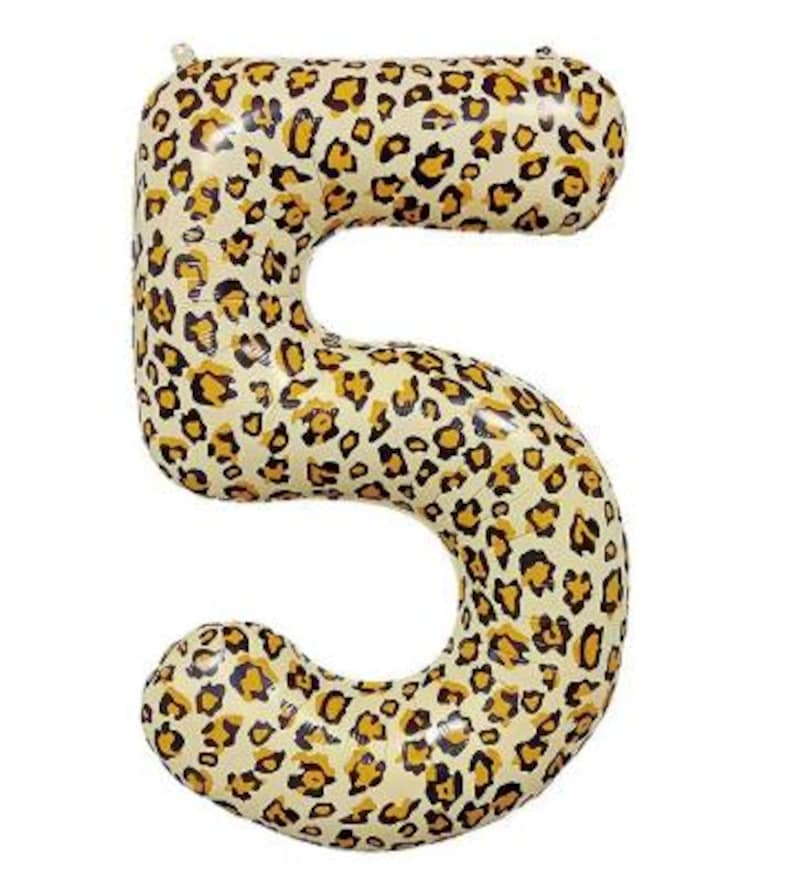 30" Leopard Print Numbers Foil Balloons Supply Events Birthday ...