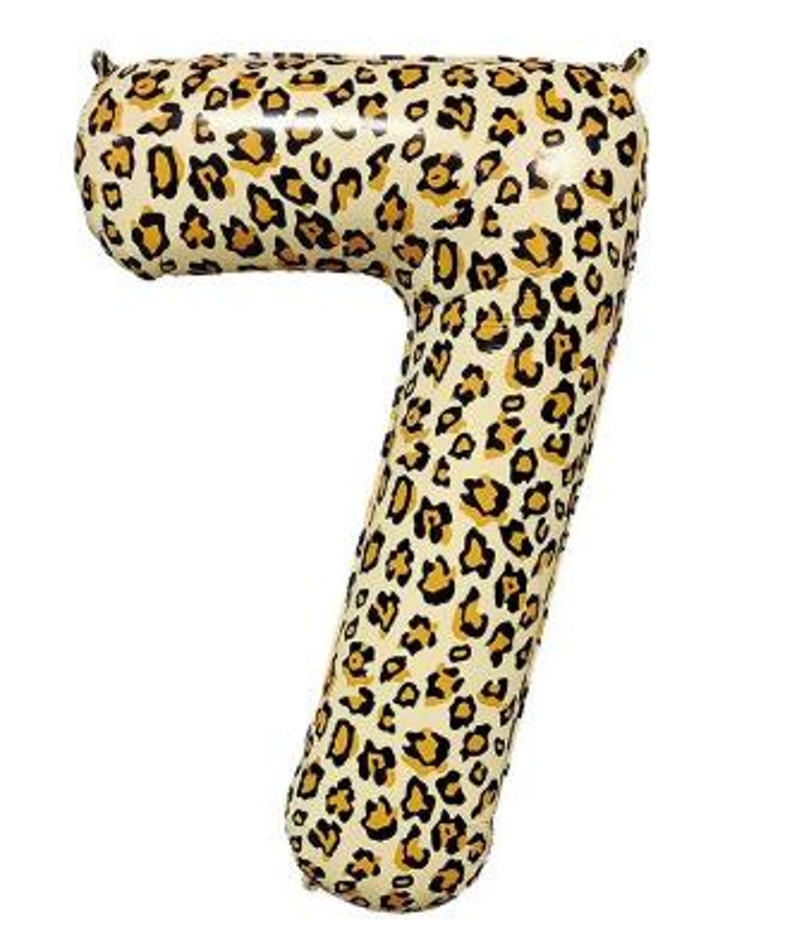 30" Leopard Print Numbers Foil Balloons Supply Events Birthday ...
