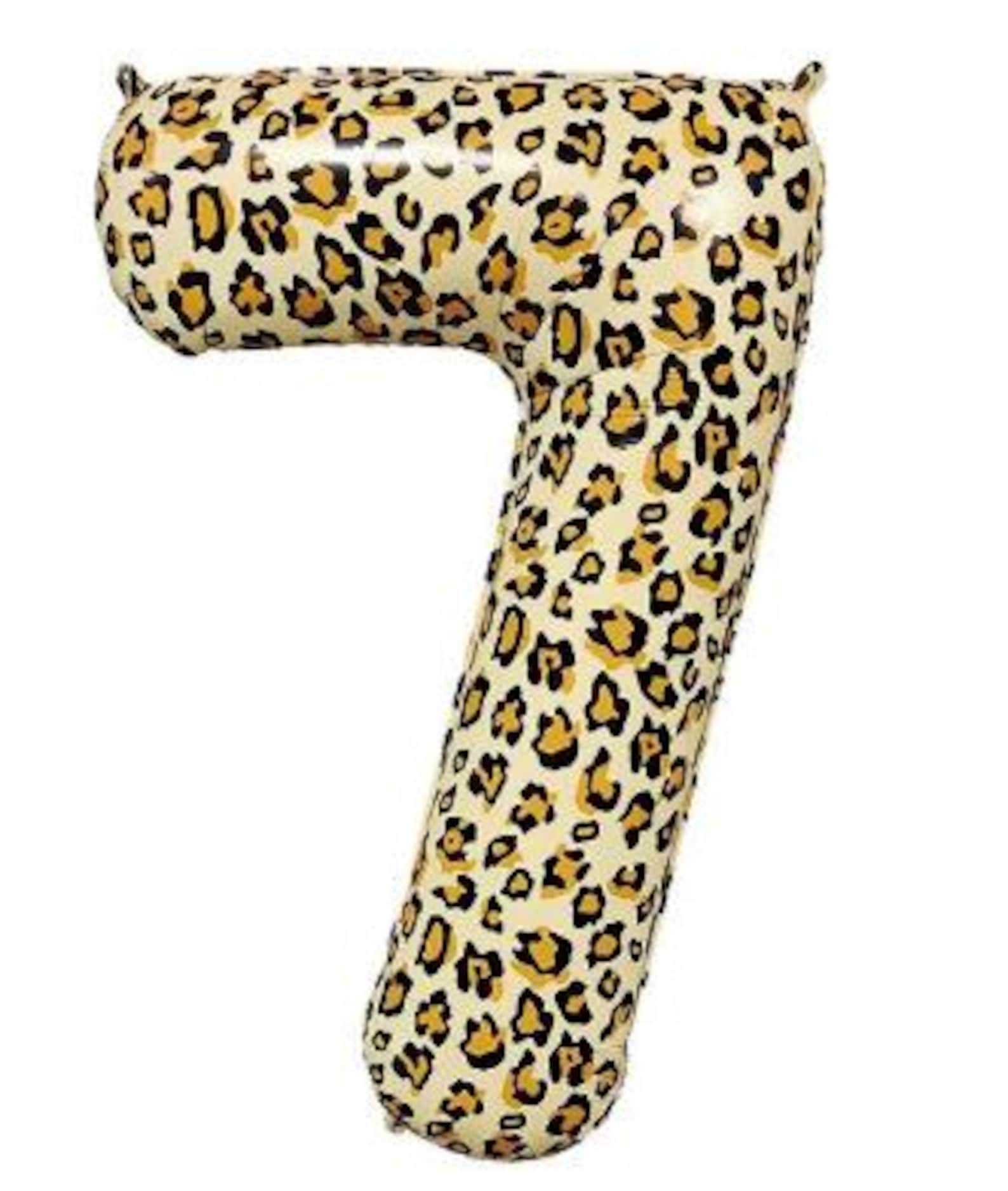 30" Leopard Print Numbers Foil Balloons Supply Events Birthday ...
