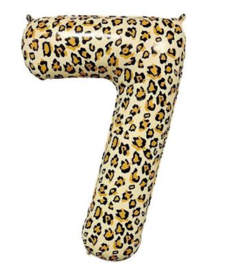 30" Leopard Print Numbers Foil Balloons Supply Events Birthday ...