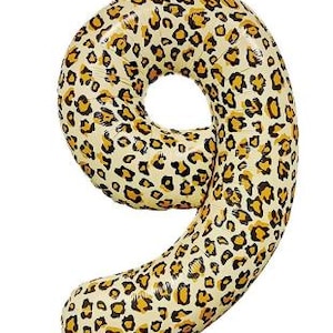 30" Leopard Print Numbers Foil Balloons Supply Events Birthday ...
