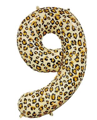 30" Leopard Print Numbers Foil Balloons Supply Events Birthday ...