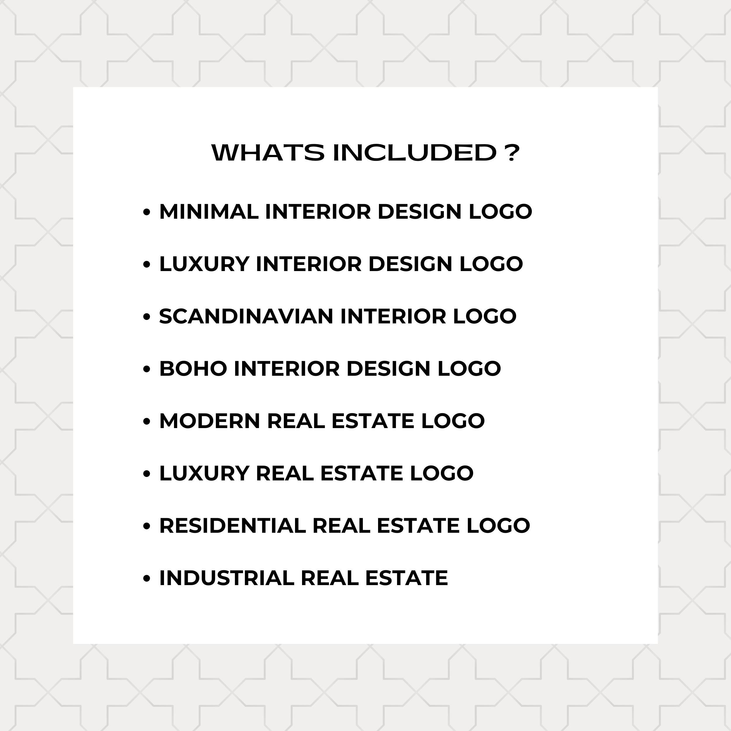 50 Premade Interior Design Logo | Customizable Real Estate Logo ...