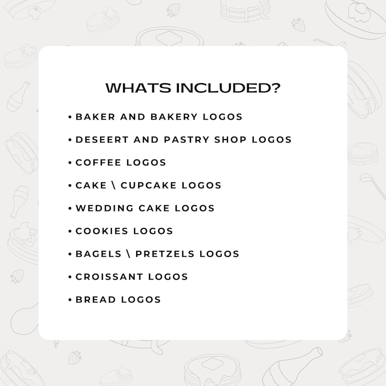 50 Premade Bakery Logos | Customizable Pastry Chef Logo | Baker Logo ...