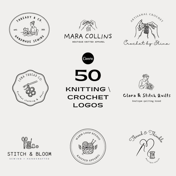 Knitting Logo - Etsy
