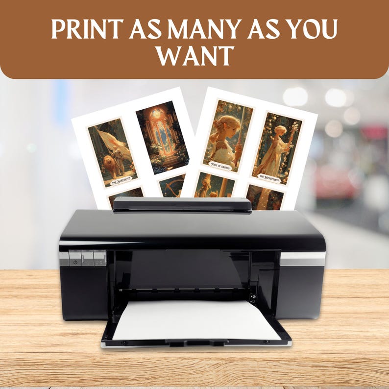 Printable Tarot Cards Elves Theme, 78 Cards Tarot Deck Pdf, Digital ...