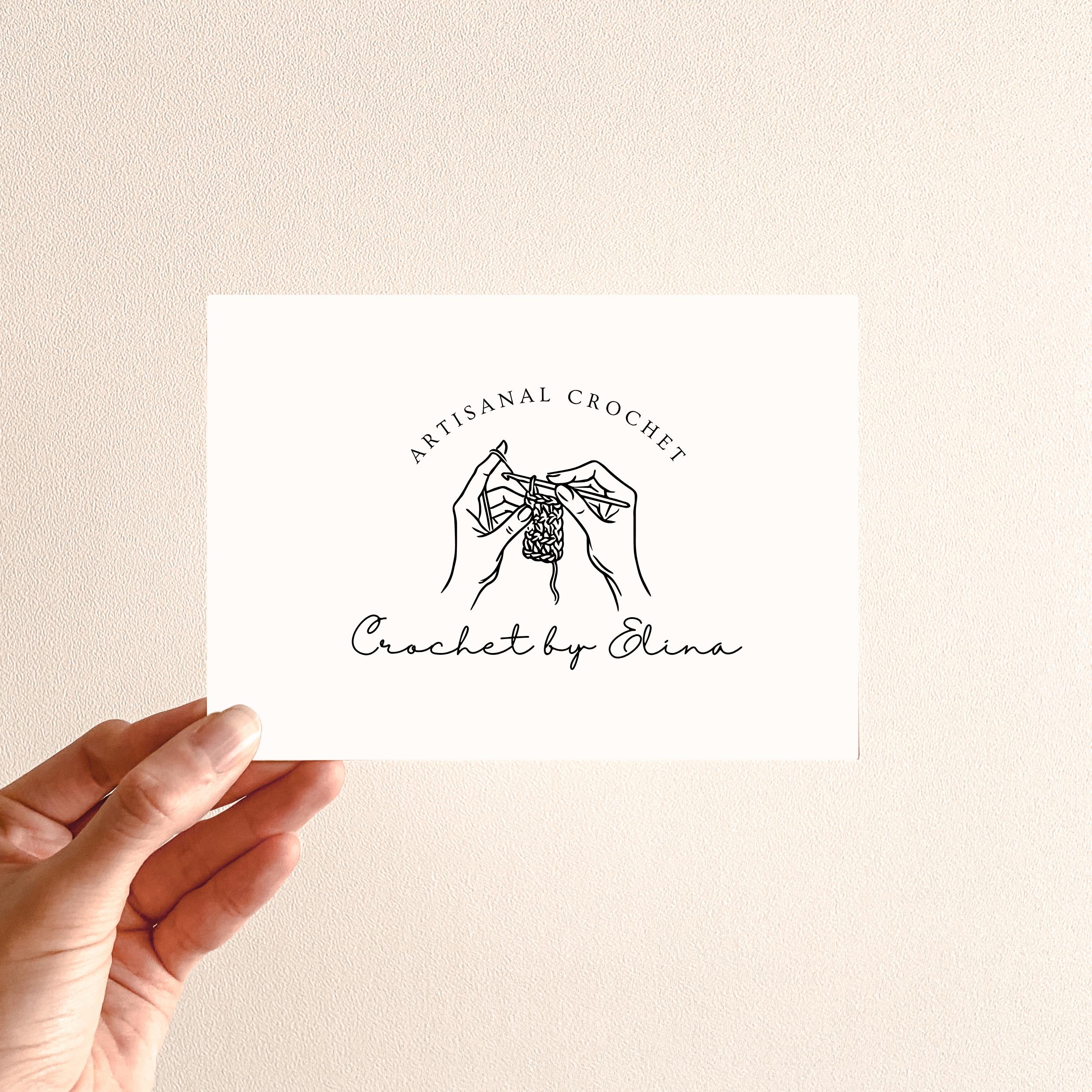 50 Premade Knitting & Crochet Logo | Customizable Sewing Shop Logo ...
