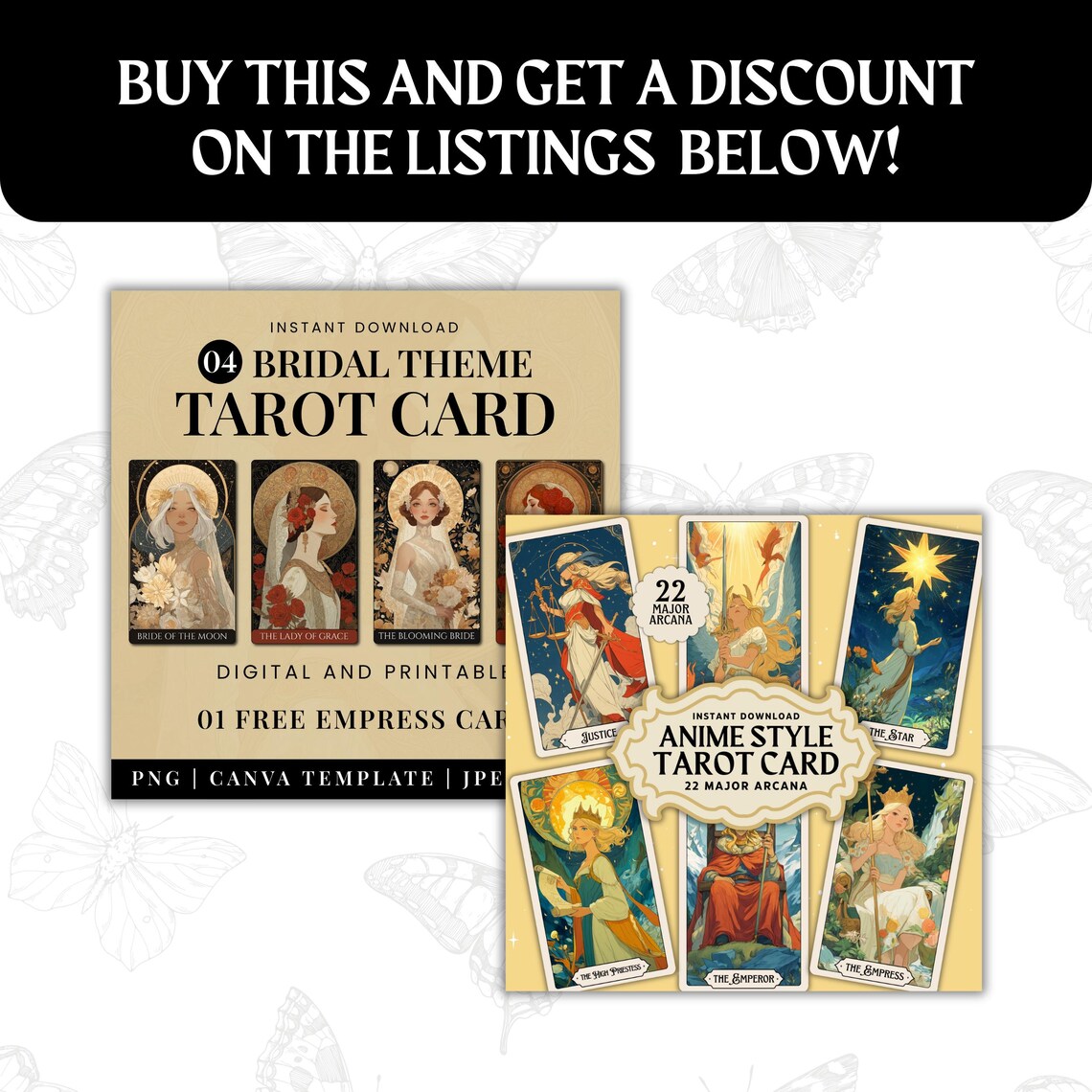 Printable Tarot Deck Gothic Theme, Dark Fantasy, 78 Cards Tarot Deck ...