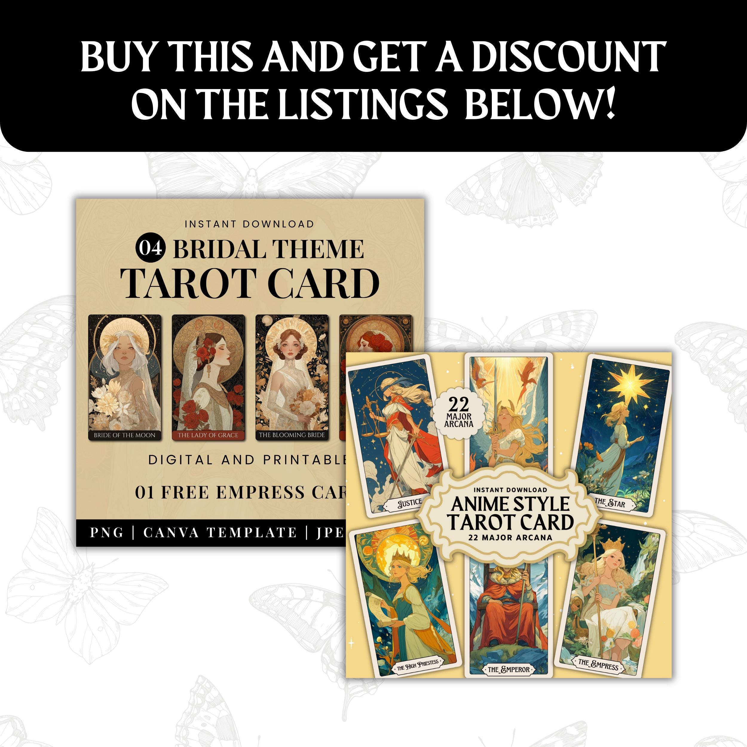 Printable Tarot Deck Gothic Theme, Dark Fantasy, 78 Cards Tarot Deck ...