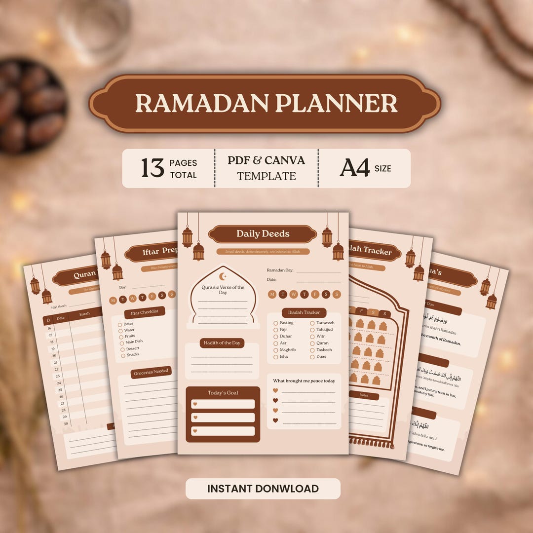 Digital Ramadan Planner 2026 | Ramadan Planner and Journal PDF and ...