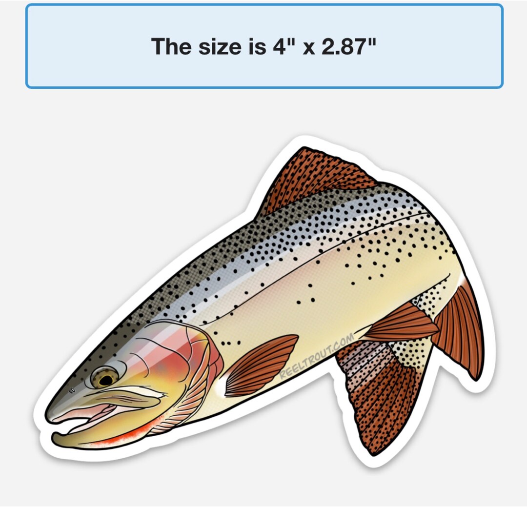 Cutthroat Trout 2 Vinyl Decal Sticker Fly Fishing Art, Lodge, Cabin ...