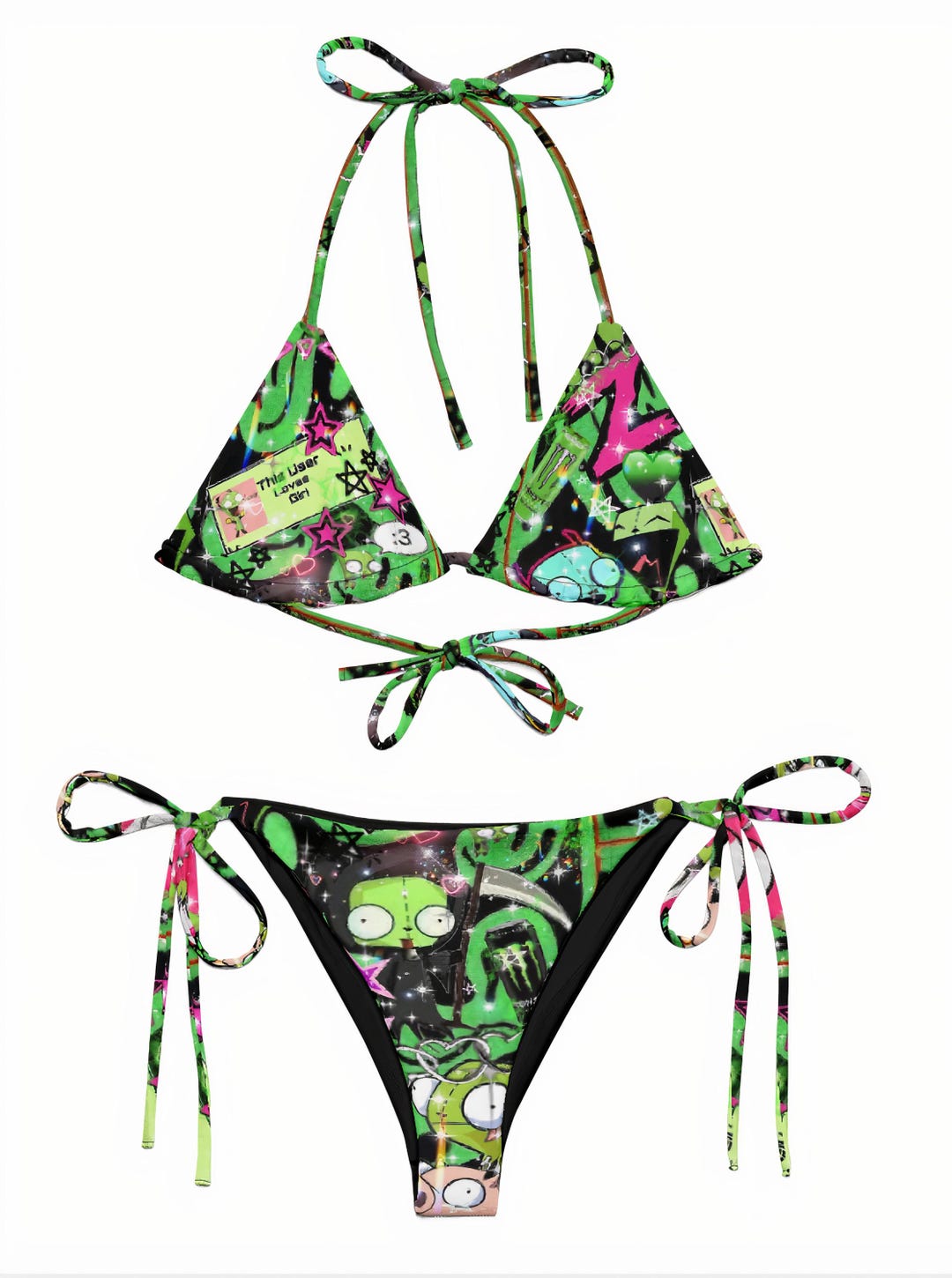 Y2K Inspired Scene Cyber Rave Bikini - Etsy Australia
