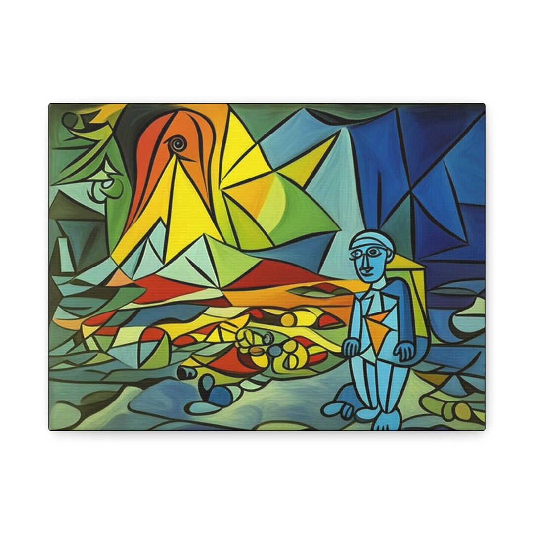 Canvas Print, Picasso Inspired Artwork, Wall Decor, Home Decor, Matte ...