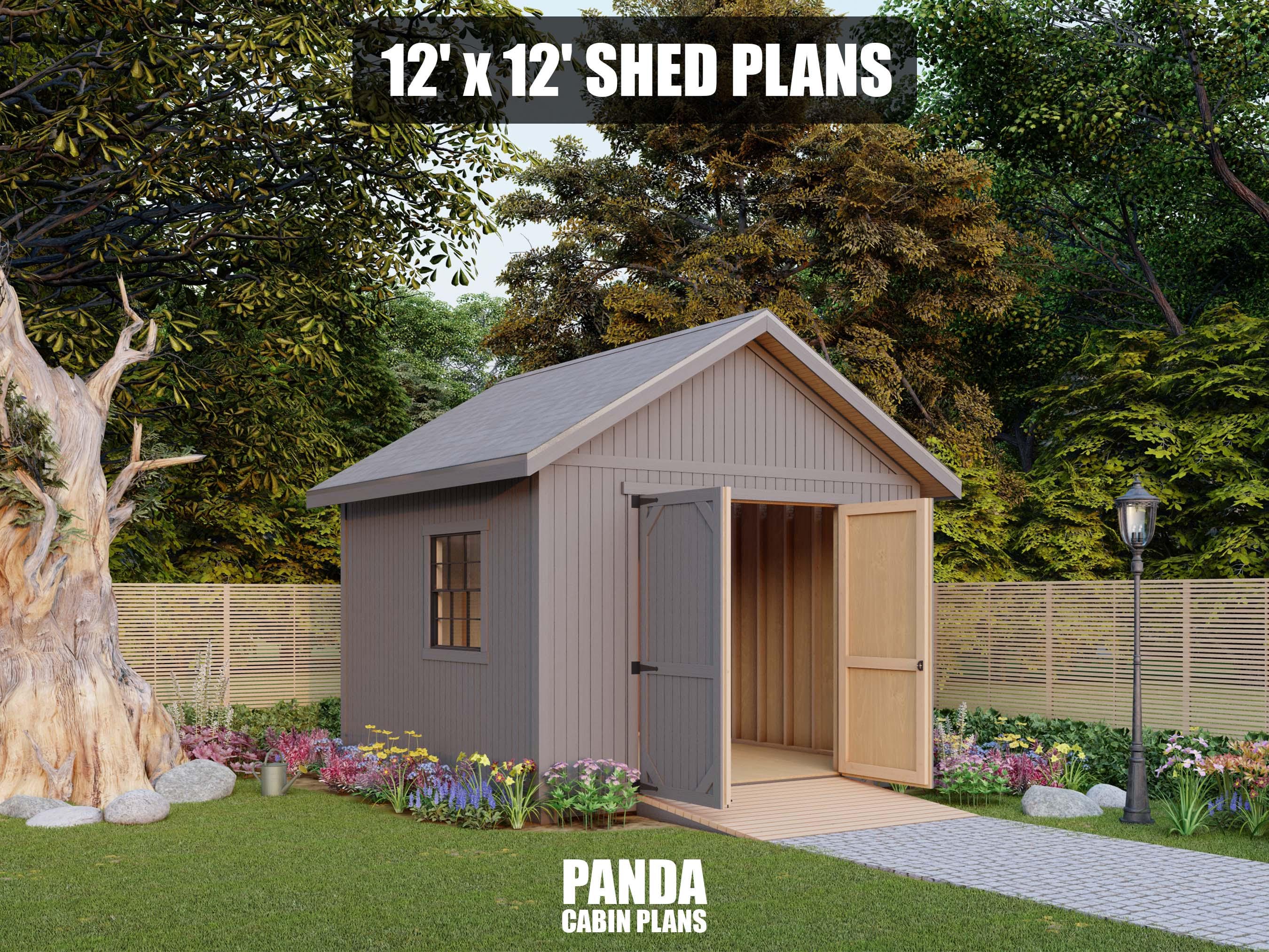 12x12 Shed Plans - DIY Building Guide - Blueprints PDF With Material ...