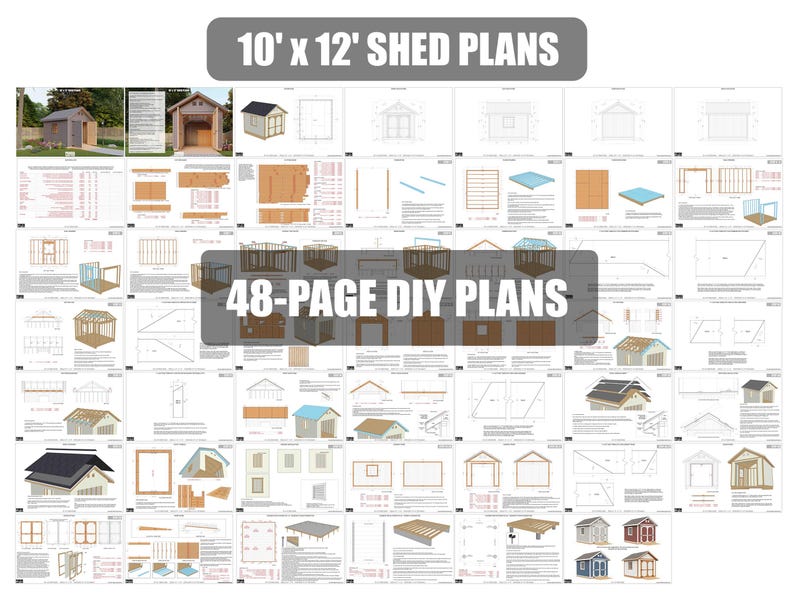 10x12 Shed Plans - DIY Building Guide - Blueprints PDF With Material ...