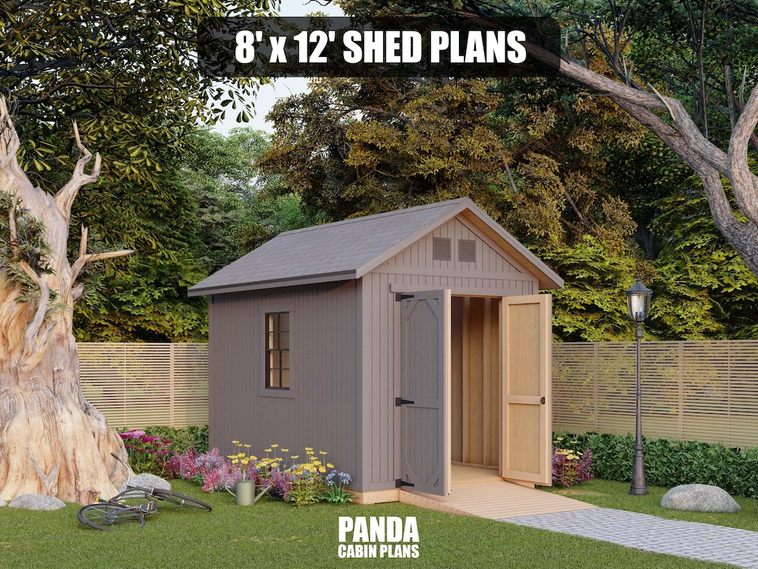 8x12 Shed Plans - DIY Building Guide - Blueprints PDF With Material ...