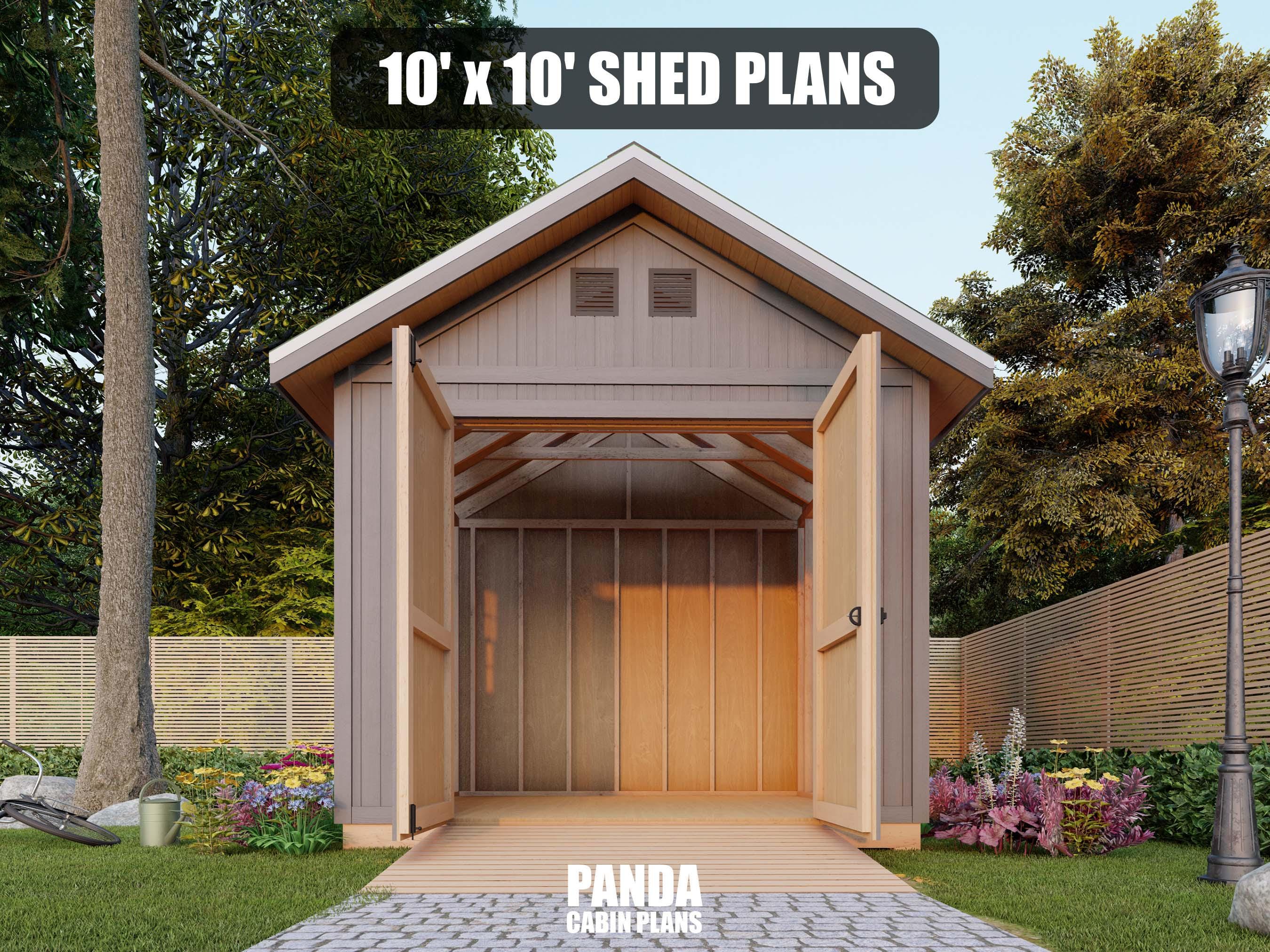 10x10 Shed Plans - DIY Building Guide - Blueprints PDF With Material ...